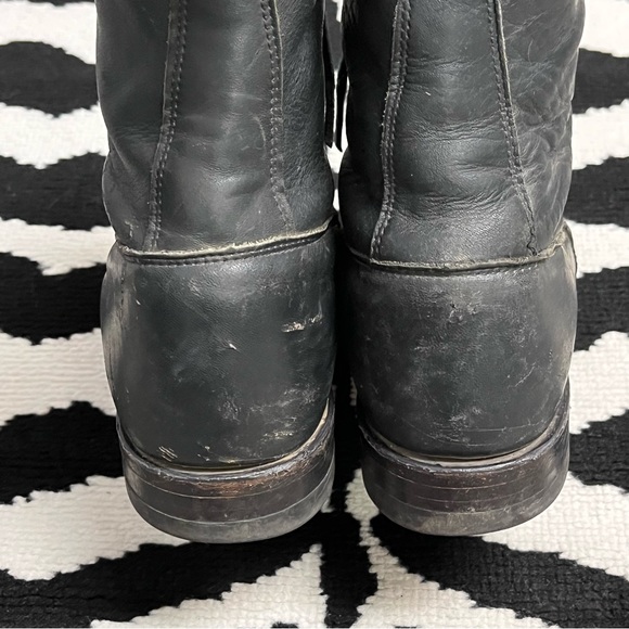 Justin Boots | Shoes | Vintage Justin Ropers Cowboy Boots Black Leather ...
